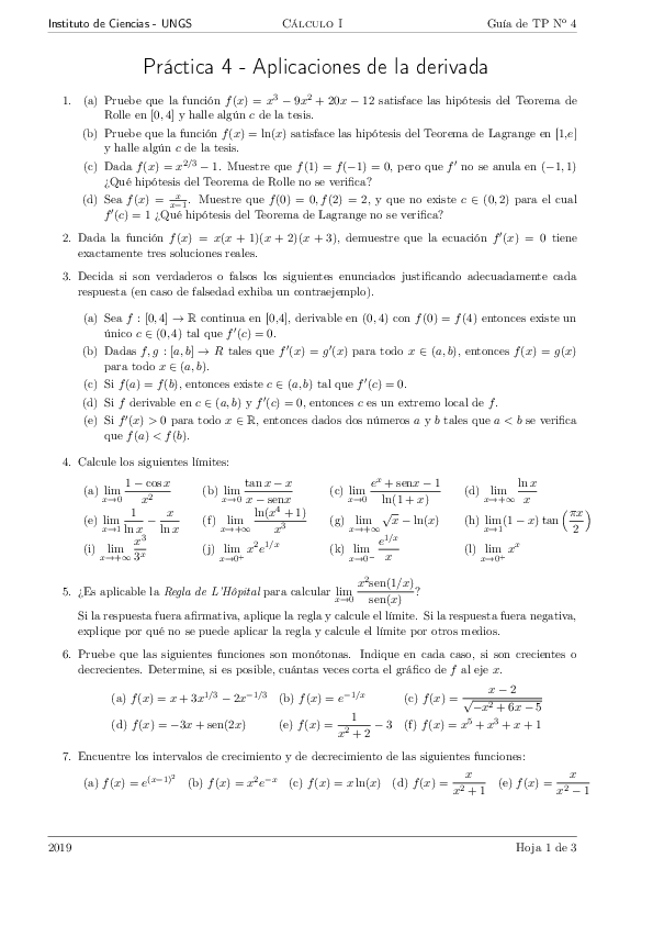 (PDF) Práctica 4 -Aplicaciones de la derivada