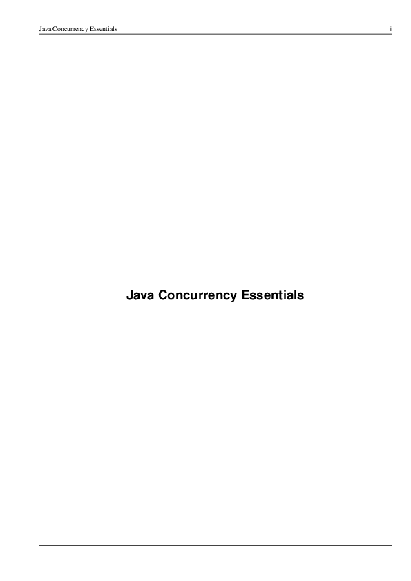 (PDF) Java Concurrency Essentials