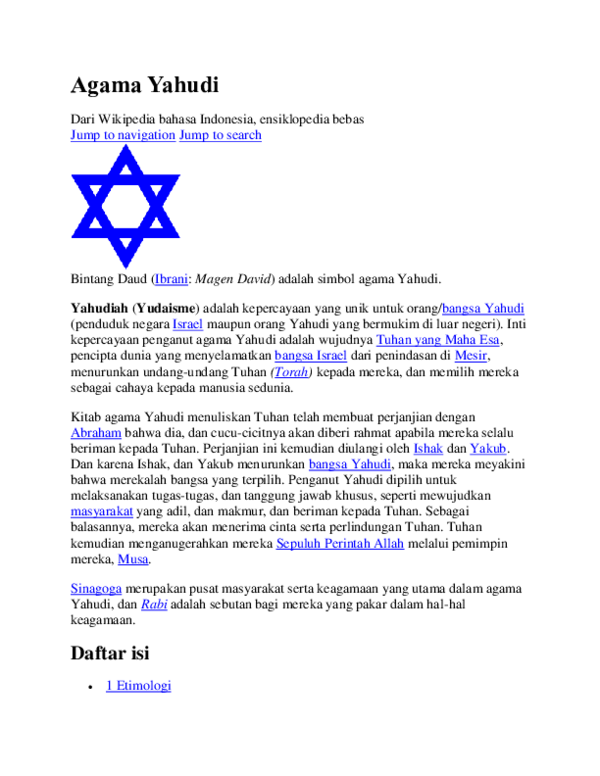 (DOC) Agama Yahudi