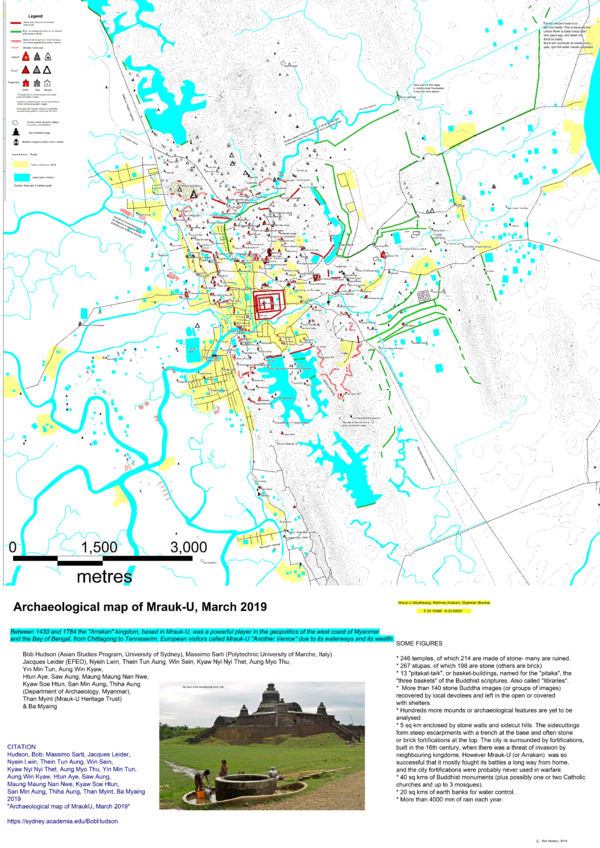 (PDF) Archaeological map of Mrauk-U (Rakhine, Myanmar), 2019
