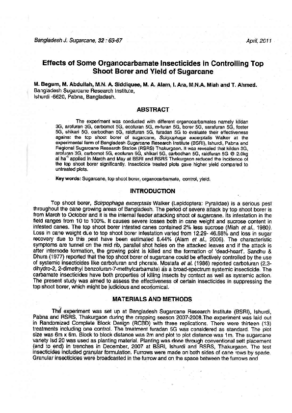 (PDF) Effects of some organocarbamate insecticides in controlling top ...