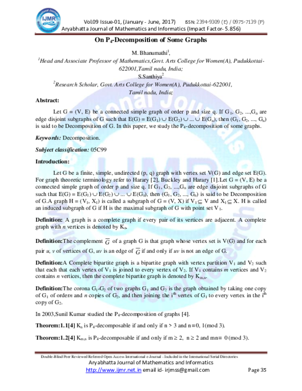 (PDF) On P4-Decomposition of Some Graphs