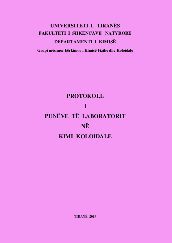 (PDF) Protokoll i Punëve të Laboratorit në Lëndën Kimi Koloidale