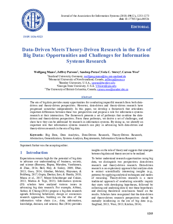 (PDF) Data-Driven Meets Theory-Driven Research in the Era of Big Data ...