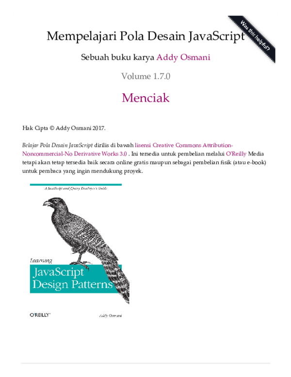 (PDF) Mempelajari Pola Desain JavaScript