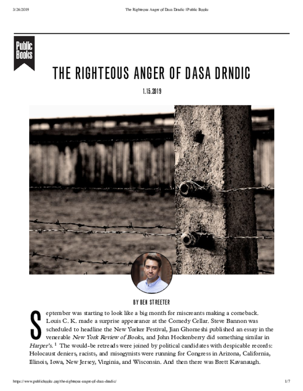 (PDF) THE RIGHTEOUS ANGER OF DASA DRNDIC