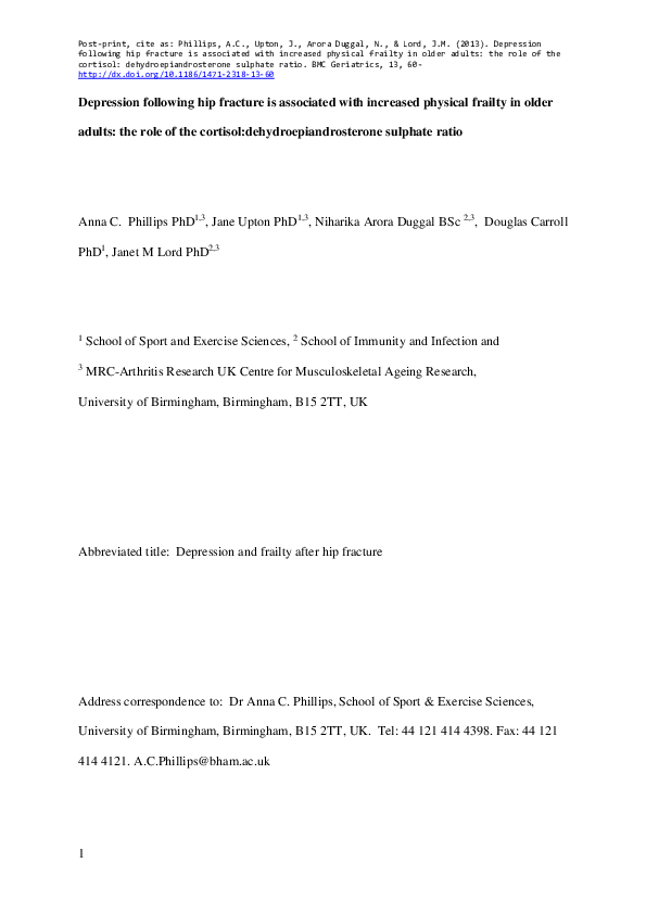 (DOC) Phillips Hip Dep and Frailty BMC final postprint | Anna C ...