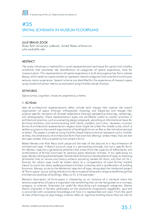 (PDF) Spatial schemata in museum floorplans