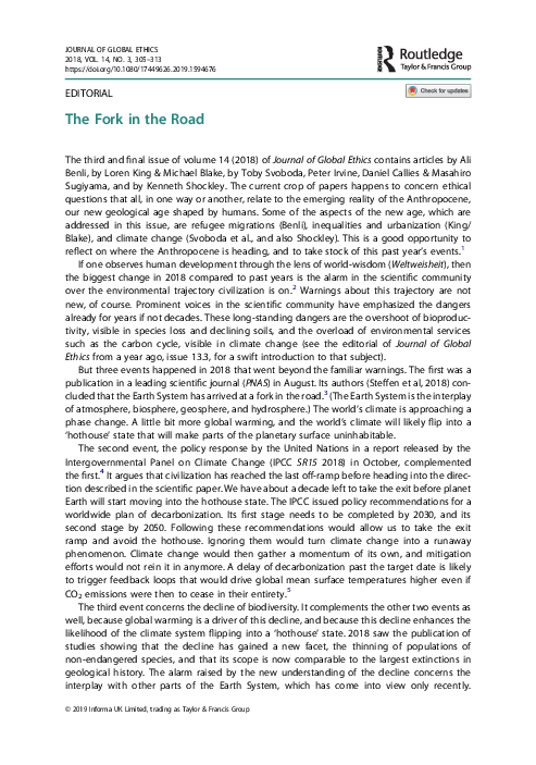 (PDF) The fork in the road