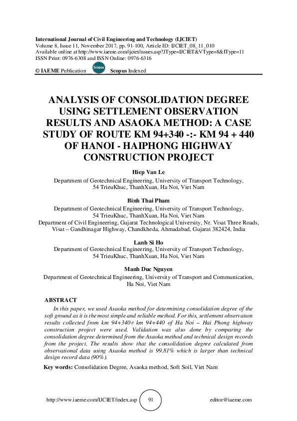 (PDF) Asaoka Method for Ground Consolidation Analysis