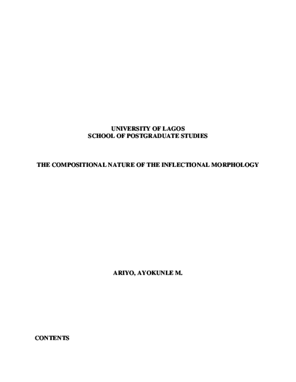 (DOC) Advanced morphology