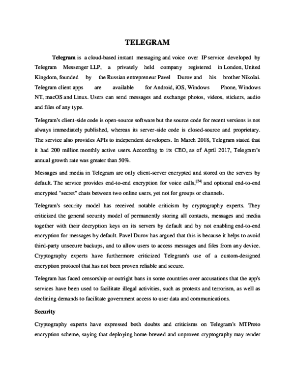 (DOC) TELEGRAM