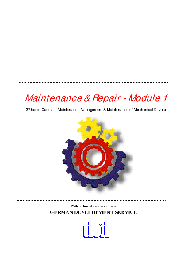 (PDF) En maintenance and repair module