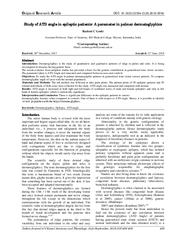 (PDF) Study of ATD angle in epileptic patients- A parameter in palmar ...