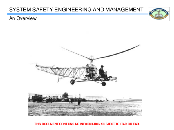 (PDF) SYSTEM SAFETY ENGINEERING AND MANAGEMENT