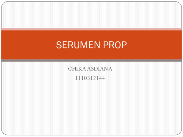 (PPT) SERUMEN PROP