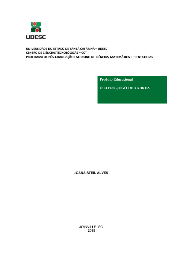 (PDF) UNIVERSIDADE DO ESTADO DE SANTA CATARINA -UDESC CENTRO DE CIÊNCIAS TECNOLÓGICAS -CCT ...