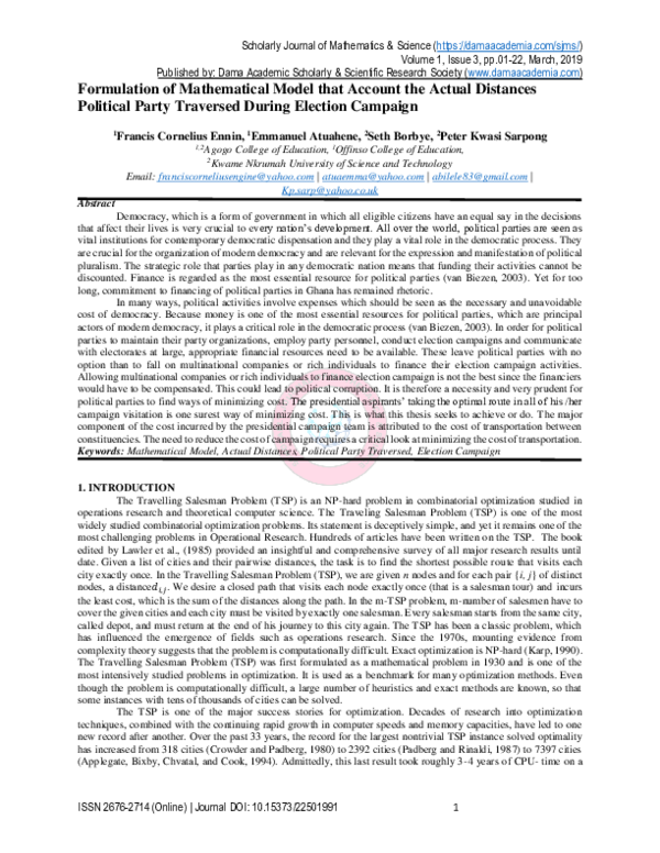 (PDF) Formulation of Mathematical Model that Account the Actual ...