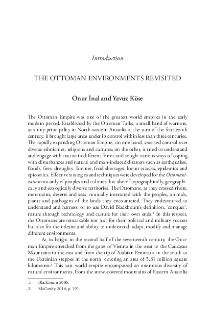 (PDF) "The Ottoman Environments Revisited", in Seeds of Power ...