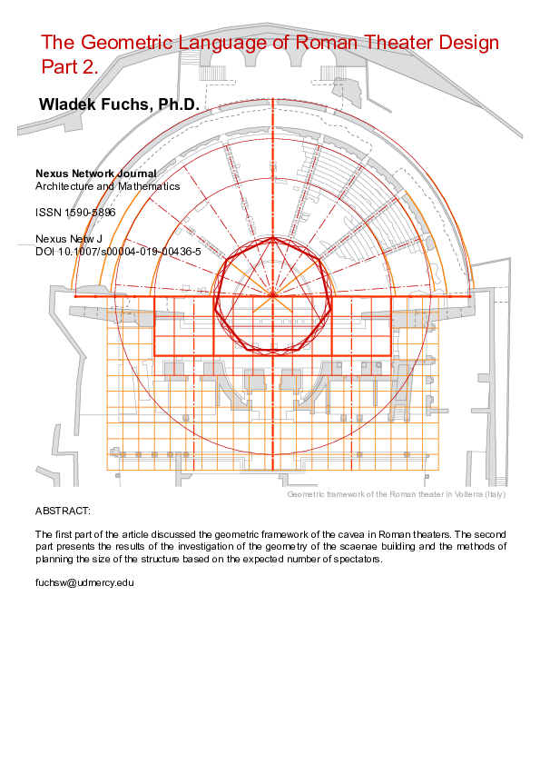 (PDF) The Geometric Language of Roman Theater Design Part 2.