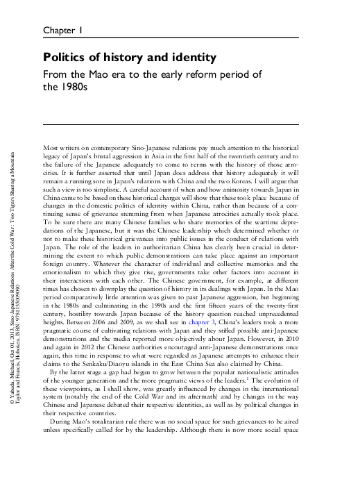 (PDF) Politics of history and identity