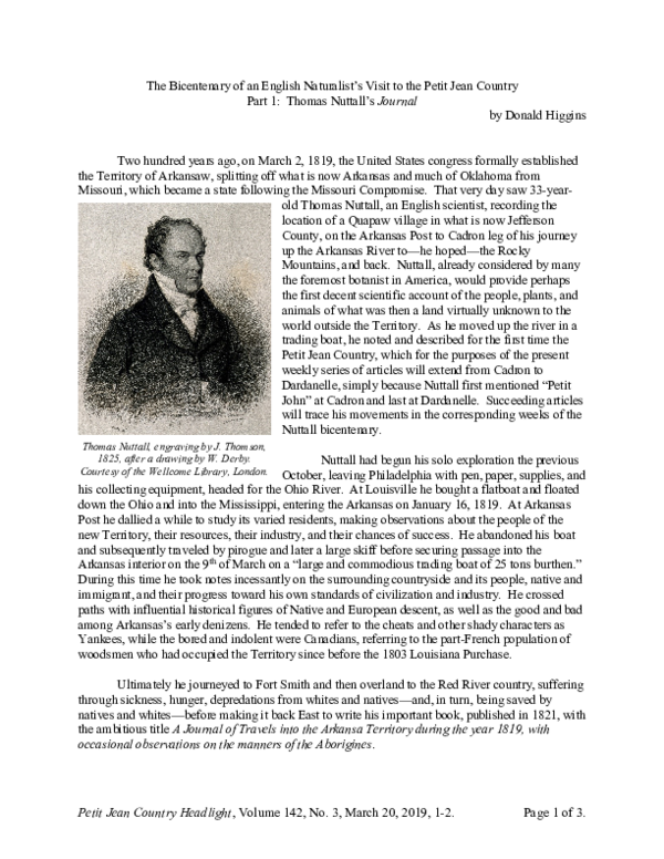 (PDF) The Bicentenary of an English Naturalist’s Visit to the Petit ...