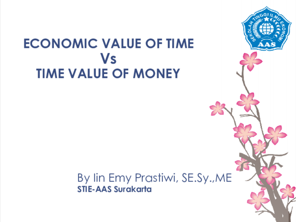 (PPT) Time Value of Money and Economic Value of Time