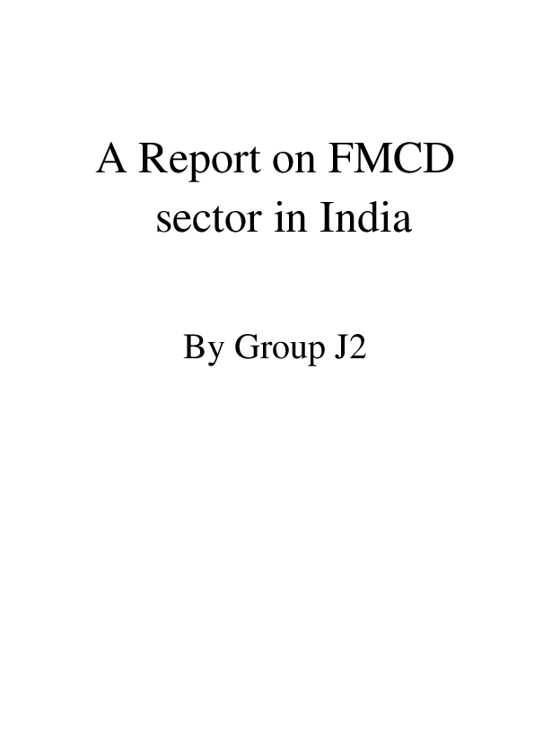 (PDF) A Report on FMCD sector in India