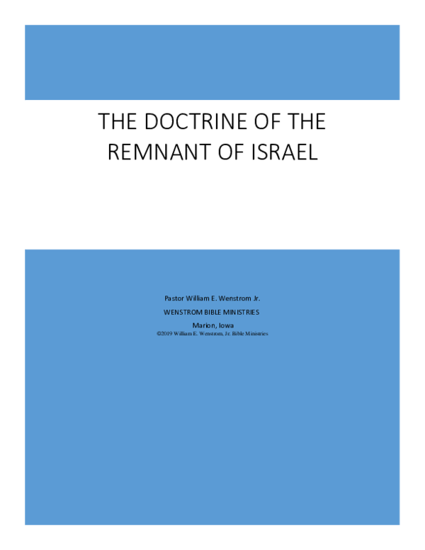 (PDF) The Remnant of Israel