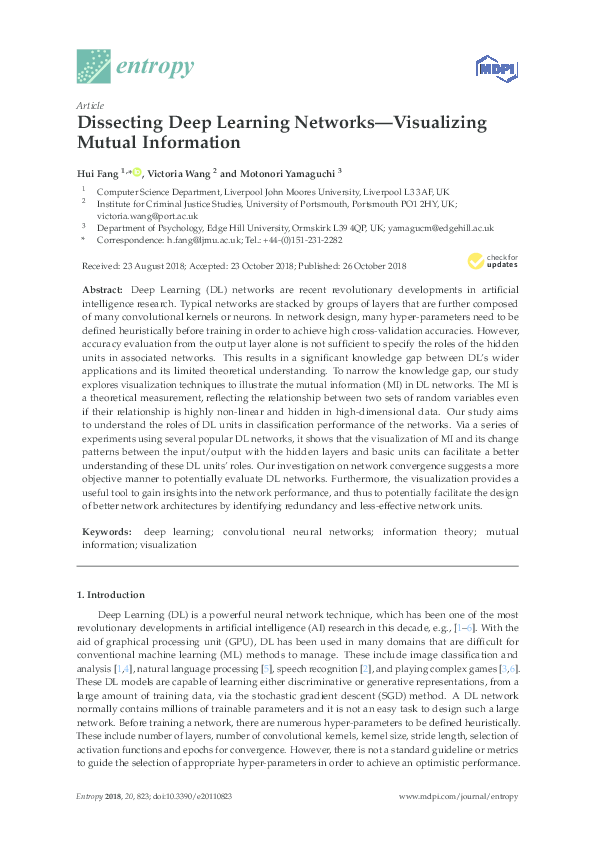 (PDF) Dissecting Deep Learning Networks-Visualizing Mutual Information (PDF) Dissecting Deep Learning Networks-Visualizing Mutual Information