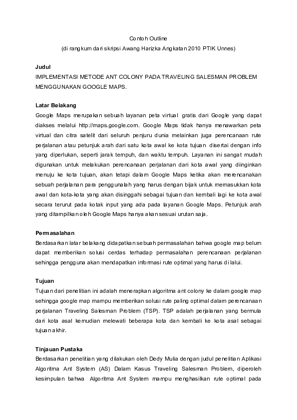 (PDF) Contoh Outline