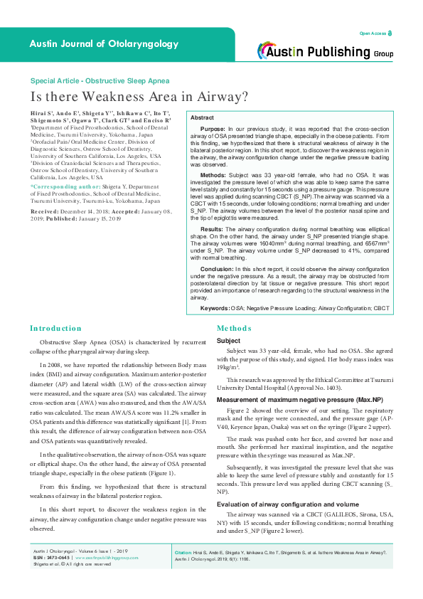 (PDF) Is there Weakness Area in Airway?