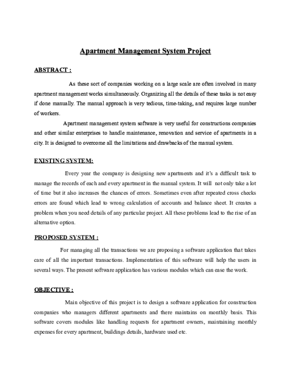 (DOC) Apartment Management Print | sangeetha p - Academia.edu