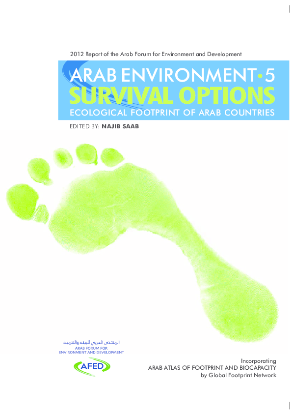 (PDF) ECOLOGICAL FOOTPRINT OF ARAB COUNTRIES ARAB ENVIRONMENT: SURVIVAL ...