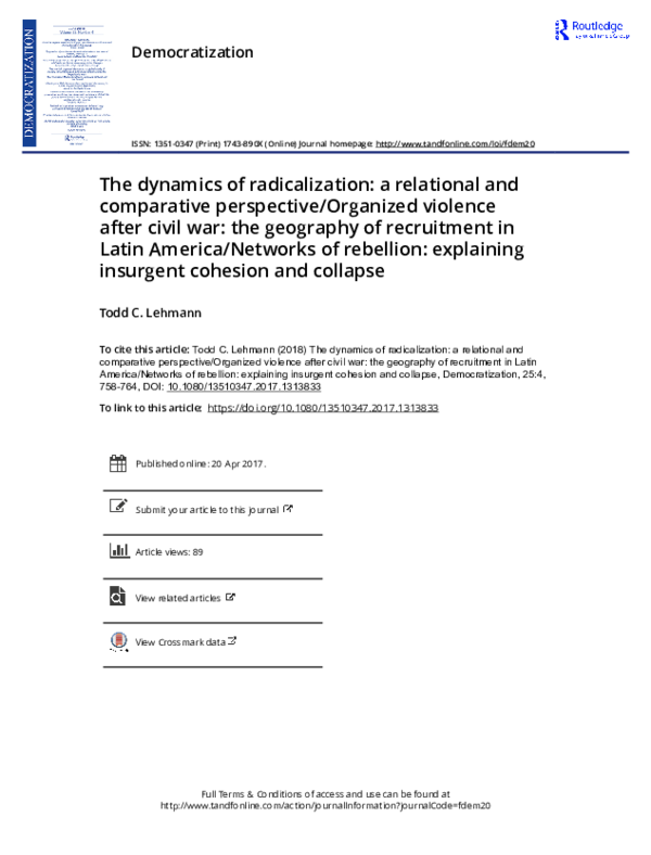 (PDF) Dynamics of Radicalization and Recruitment