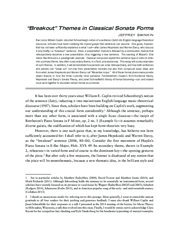 (PDF) "'Breakout' Themes in Classical Sonata Forms."