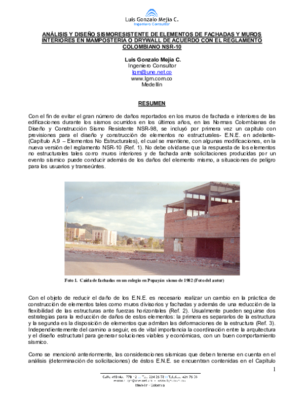 (PDF) Elementos no estructurales VERSION 10.1f