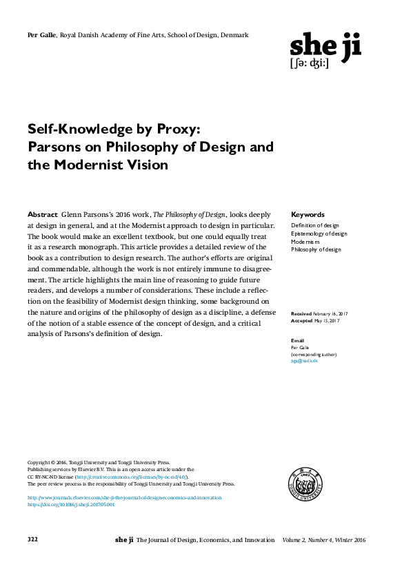 (PDF) Keywords Definition of design Epistemology of design Modernism ...