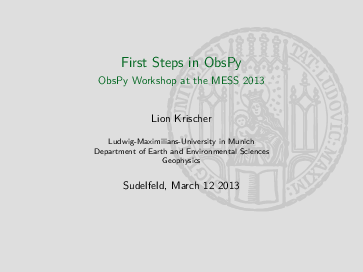 (PDF) First Steps in ObsPy