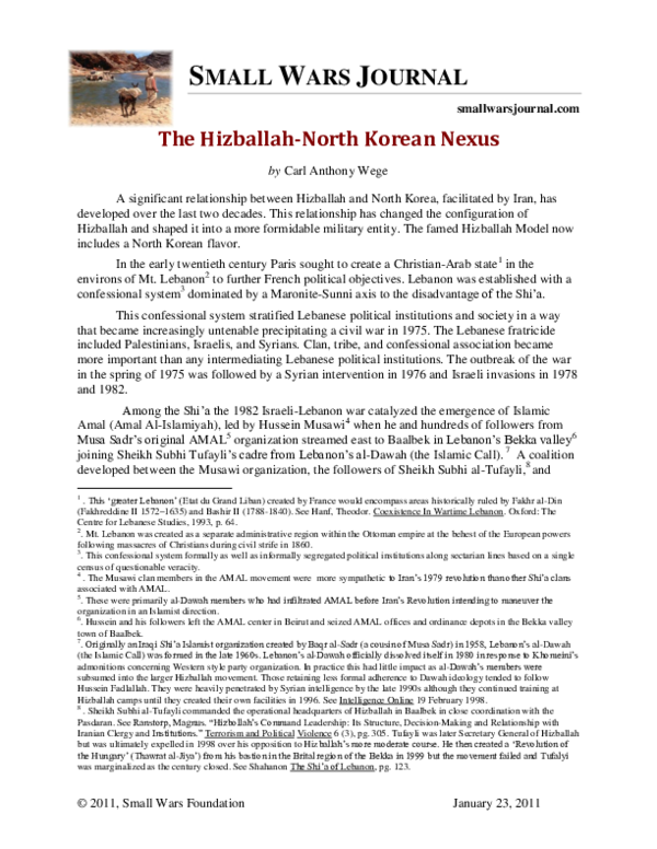 Pdf Small Wars Journal