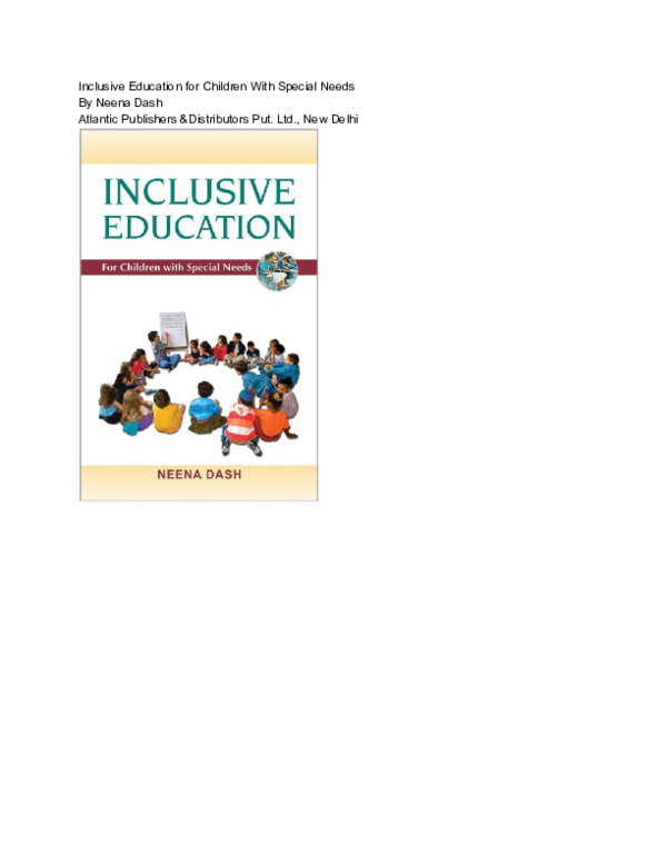 (PDF) Inclusive Education for Children With Special Needs