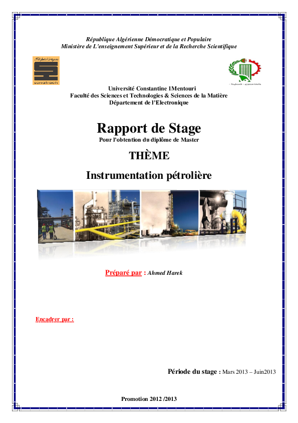 (PDF) Rapport de stage