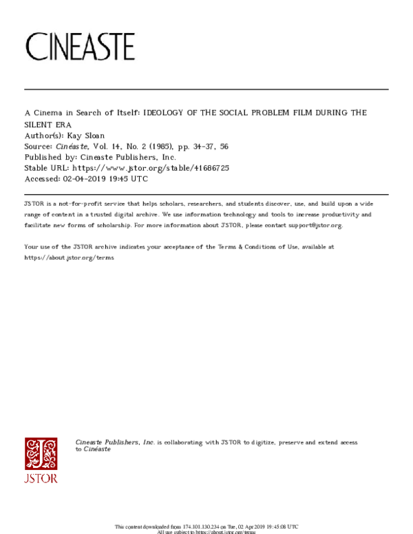 (PDF) A Cinema in Search of Itself: IDEOLOGY OF THE SOCIAL PROBLEM FILM ...