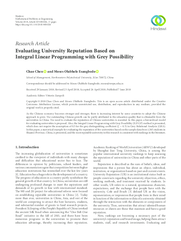 (PDF) Integral Linear Programming with Grey Possibility