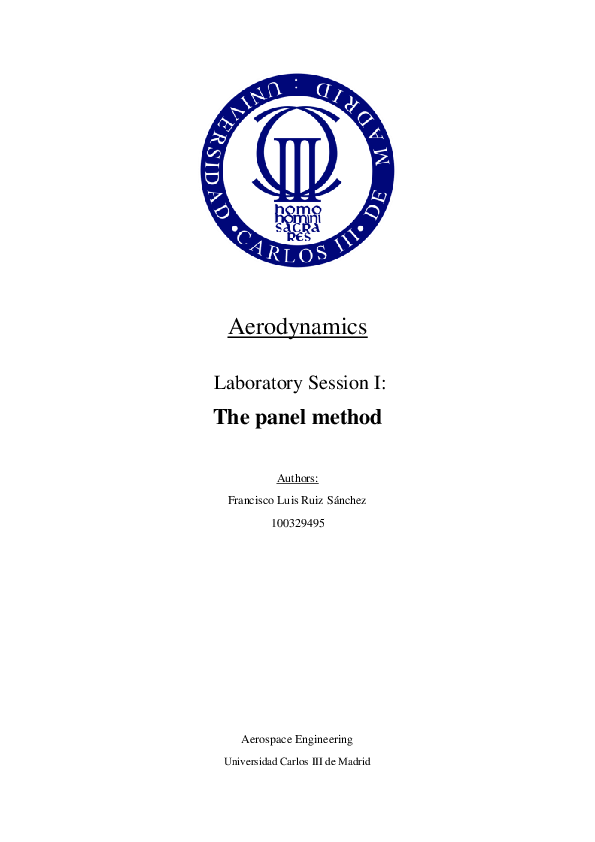 (PDF) AERODYNAMICS: The panel method