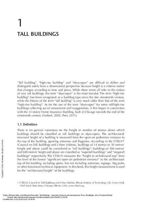 (PDF) Tall Buildings Structural Systems and Aerodynamic ... (1 Tall buildings)