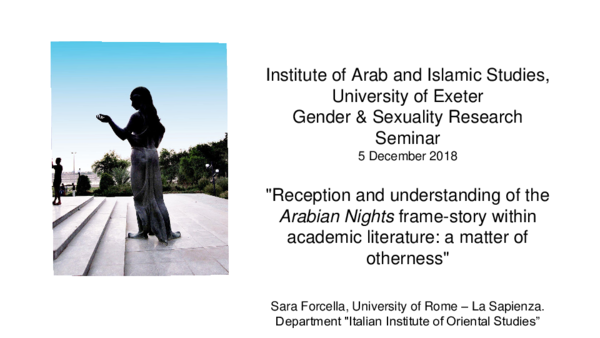 (PDF) Reception and Understanding of the Arabian Nights Frame-story ...