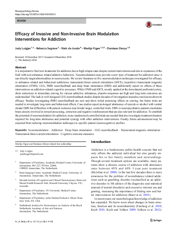 (PDF) Efficacy of Invasive and Non-Invasive Brain Modulation ...