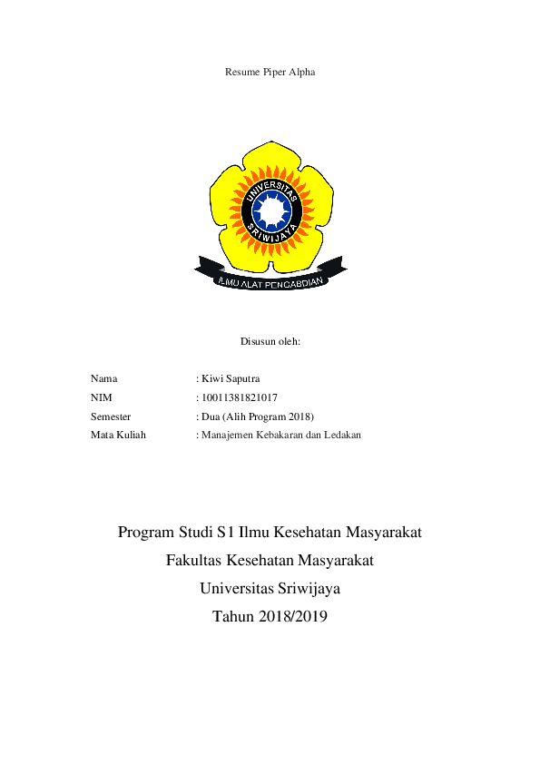 (DOC) Resume Piper Alpha