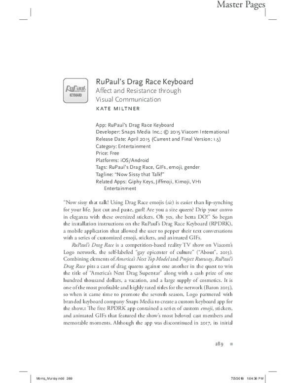 (PDF) RuPaul's Drag Race Keyboard: Affect and Resistance Through Visual ...